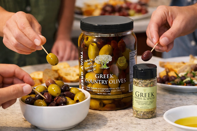 TRULY GREEK Country Olive Mix (64oz) – Lakonia imports