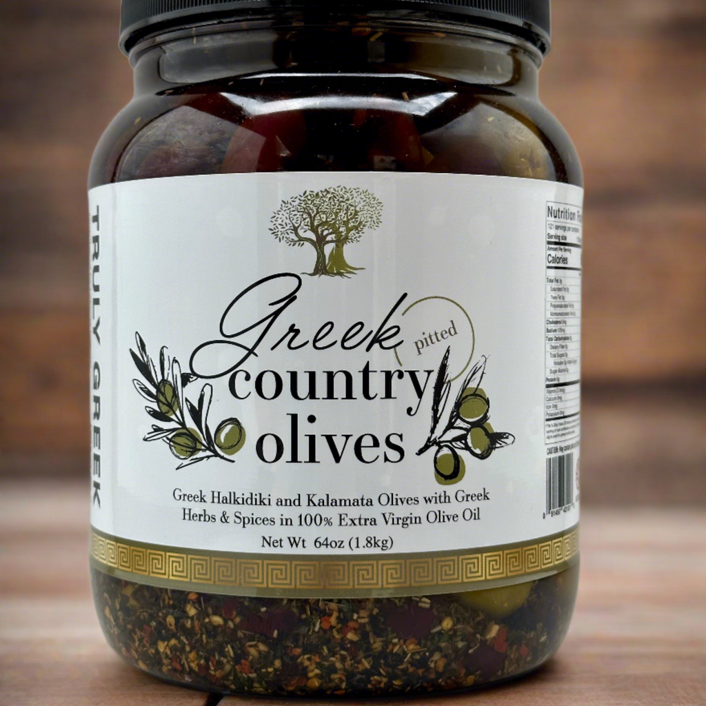TRULY GREEK Country Olive Mix (64oz) – Lakonia imports